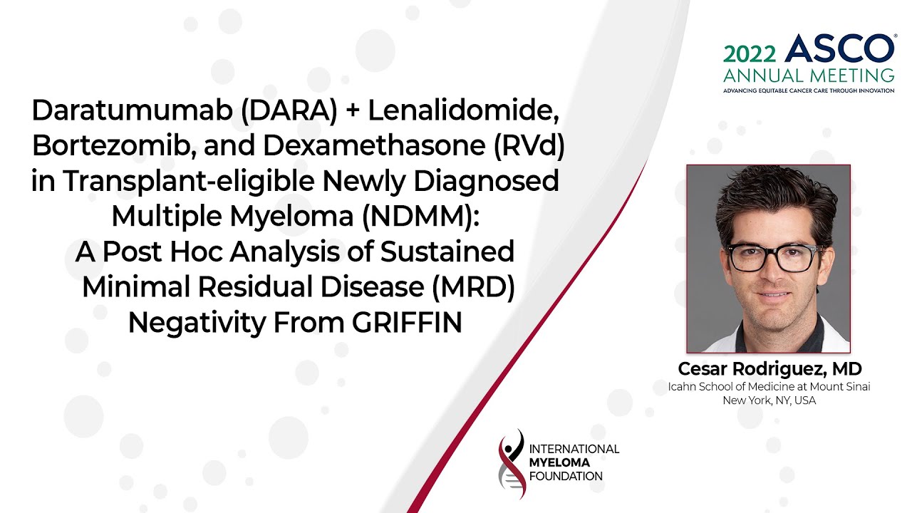 Analysis of sustained MRD negativity (GRIFFIN Trial) using daratumumab ...